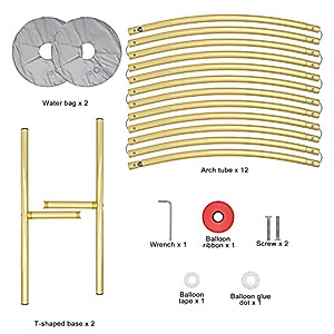 Round Backdrop Stand, 7.2FT Golden Circle Balloon Arch Stand Kit, Wedding Arch Frame Stand For Baby Shower Birthday Party Graduation Decoration