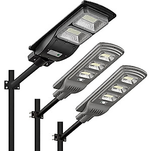 Lovus Solar Street Lights Dusk to Dawn with Radar Sensor for Parking Lot, Yard, Garage