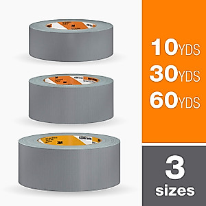3M Pro Strength Duct Tape, 1.88 in x 60 yds, Professional-Grade Multi-Purpose Tape, Powerful Adhesive, Long-Lasting Bond, Ideal for Industrial & HVAC Use, Excellent Strength For Durability (1260-A)
