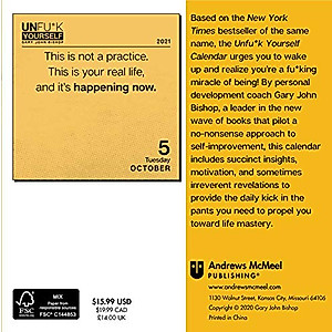 Unfu*k Yourself 2021 Day-to-Day Calendar: Get Out of Your Head and into Your Life (2021 edition calendar)