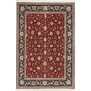 Alfa Rich Ultra-Thin (0.25 in) 5x8 Red Blue Washable Non-Slip Area Rugs for Living Room Bedroom Rug