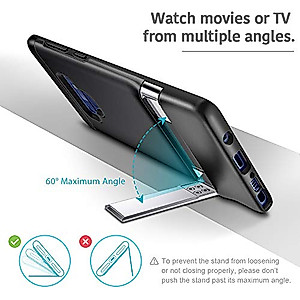 ESR Metal Kickstand Case Compatible for Samsung Note 9,[Vertical and Horizontal Stand] [Reinforced Drop Protection] Hard PC Back with Flexible TPU Bumper for Note 9(Black)
