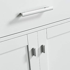 LUCA Kitchen & Bath LC54CWW Geneva 54" Single Vanity Set in White with Carrara Marble Top, Sink, and Mirror