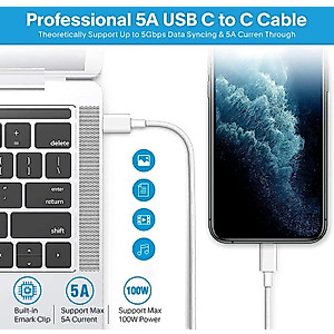 MacBook USB C Charger for MacBook Air/MacBook Pro/Mac Charger USB C Laptop Chargers, 96W Mac Book Pro Charger Block, USBC Computer Power Adapter, Included Type C Cable