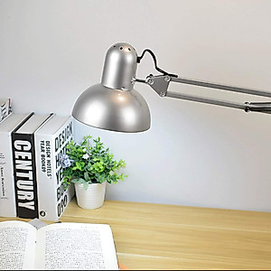 Table Lamp Clamp LED Desk Lamp Architect Metal Swing Arm Table Lights With Eye-Caring Bulbs Work Task Drafting Reading Home Office Desk Lamp (Color : Chrome)