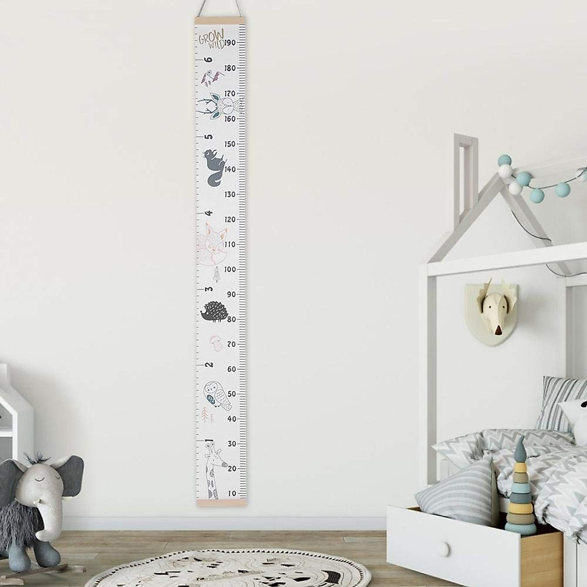 Tnfeeon Growth Chart for Kids, Portable Height Measurement Growth Chart Ruler Ideal Wall Decor in Kids Room Playroom or Nursery Decoration(#1)