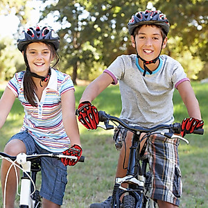 Frienda Motorcycle Gloves Power Sports Racing Gloves Riding Dirty Bike Gloves Winter Cycling Gloves for Riding Cycling Hiking Outdoor Sports(Red,7.09 x 3.55 Inches)