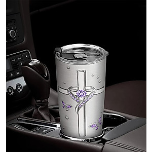 64HYDRO 20oz Christian Gifts for Women, Mom, Friends, Valentines Day Gifts for Her Religious Gifts for Women Printed Jewelry Butterfly Faith I Can Only Imagine Tumbler Cup, Travel Coffee Mug with Lid