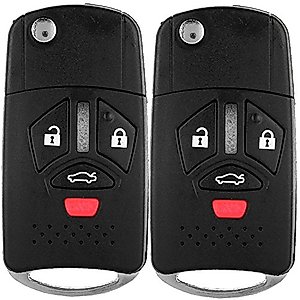 ECCPP OUCG8D-620M-AUncut Keyless Entry Remote Control Car Key Fob Shell Case Replacement for 07-12 for Mitsubishi Eclipse Endeavor Endeavor Lancer Outlander OUCG8D-620M-A (Pack of 2)