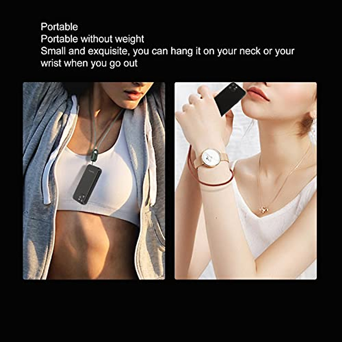 2.5 Inch 3G Smartphone, 1and 8G Unlocked Children Phone Pocket Cellphone, Mini Slim Body Android Cell Phones, Front Camera 200W and Rear Camera 500W, 1580mAh Battery(Black)