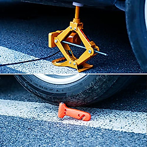 Trihelper Electric Car Floor Jack - 12V Trailer Car Jack Stands Kit 3 Ton Vehicle Scissor Car Lift for Tire Change and Road Emergencies with Carrying Case