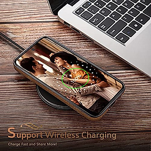 LOHASIC for Galaxy S23 Case, Luxury Leather Classic Scratch Resistant Full Body Protective Cases for Men Women Compatible with Samsung Galaxy S23 6.1 inch Display 2023 New - Brown