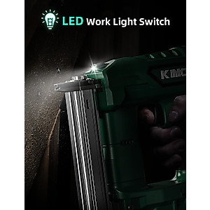 KIMO 18 Gauge Cordless Brad Nailer Battery Powered w/2X2.0 Batteries & Charger, 5000pcs Nails, 2 Modes with Single & Contact Firing