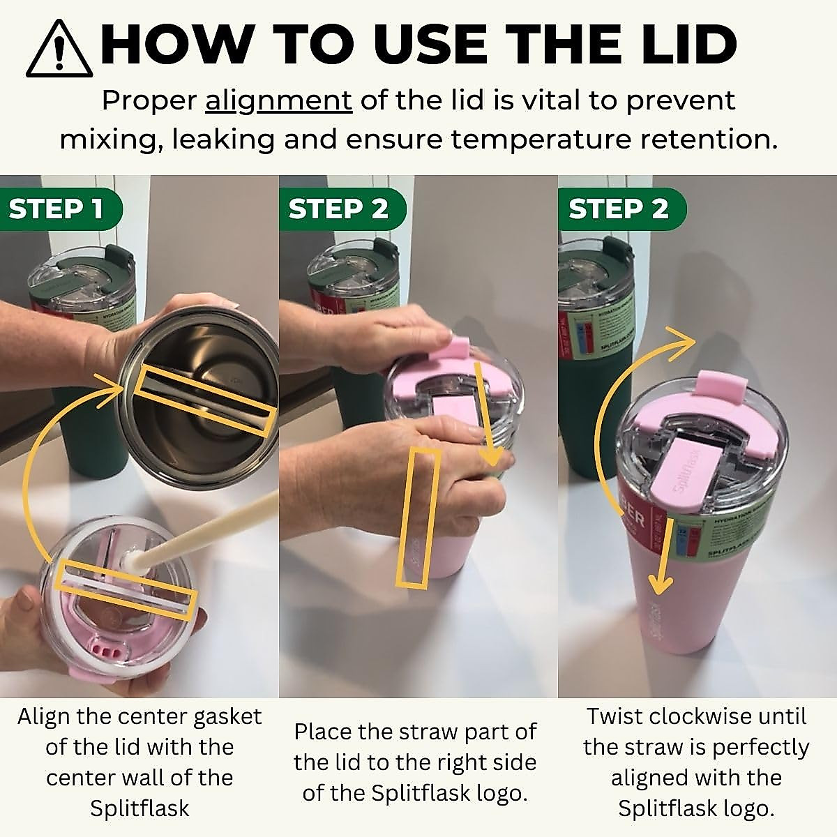 2-in-1 Hot & Cold Vacuum Insulated 30oz Tumblers, Stainless Steel Dual Chamber, Leak-Proof, BPA-Free, Fits Cup Holder, Travel Coffee Mug, Split Cup, 2 Drink, 2 Sides, Coffee & Water (Harper White)