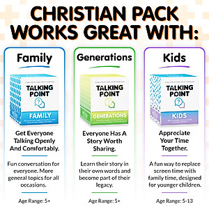 200 Christian Question Cards for Inspirational Conversations - Explore Your Faith and Have Fun on Family Game Night, Bible Study or Youth Groups - Perfect Couples Religious Gifts for Women or Men