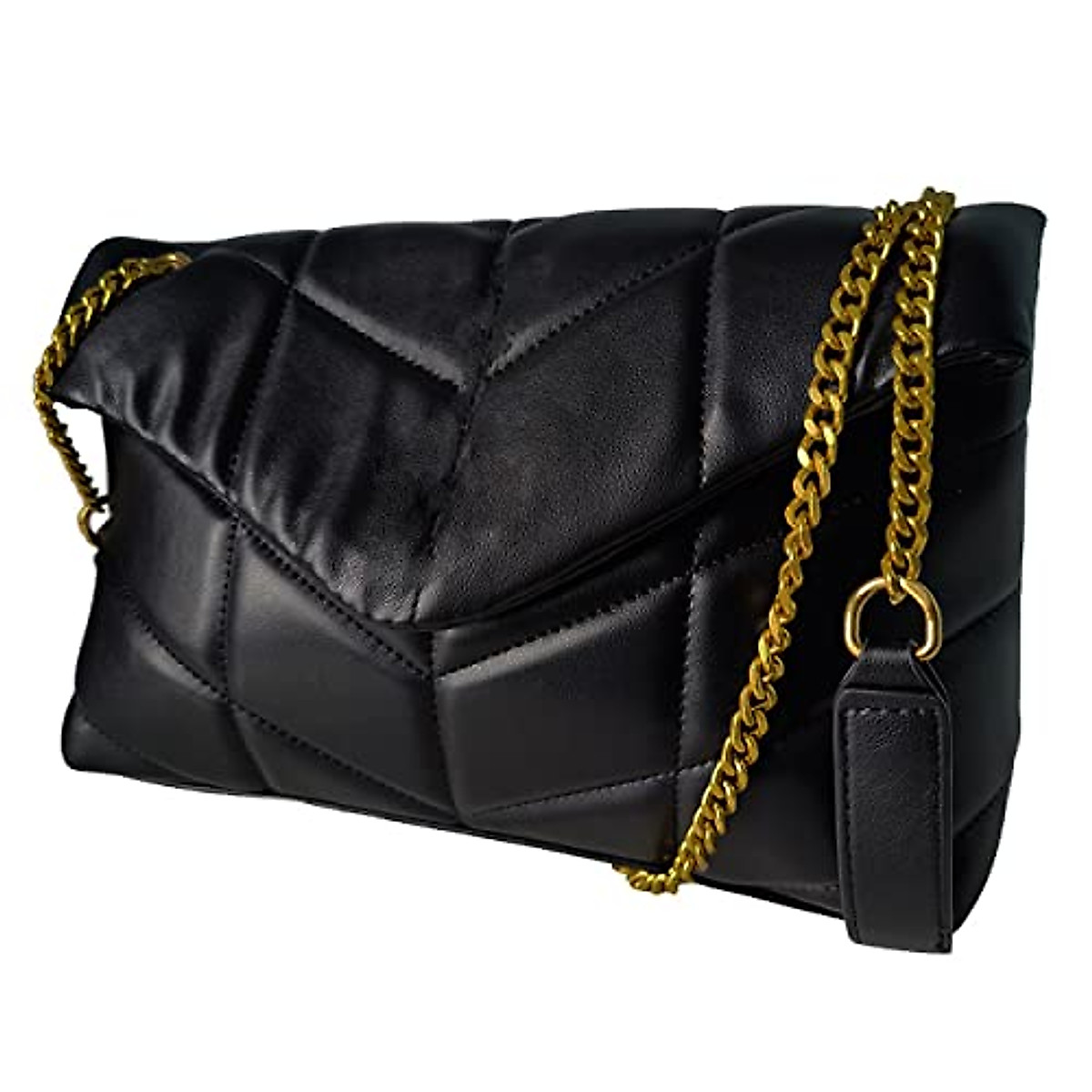 DIPACE Women Small Quilted Crossbody Bags luxury Designer Evening Bag Clutch Purses and Handbags with Prom Wallets (Black Lattices)