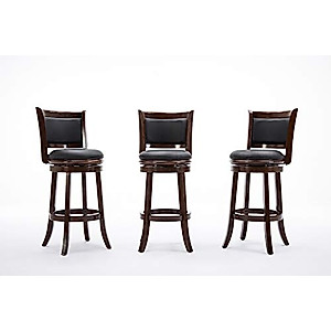 Boraam Augusta Bar Height Swivel Stool, 29-Inch, Cappuccino