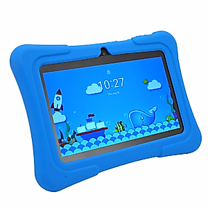 MAVIS LAVEN 7 Inch Kids Tablet, 3000mAh Battery Dual Camera WiFi 32GB ROM Cute Kids Tablet Quad Core for Android 10.0 for Boys (US Plug)