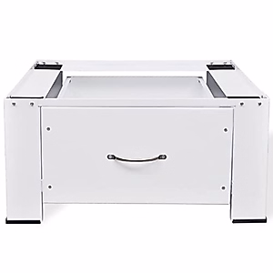 GOLINPEILO Washing Machine Pedestal Base Stand with Drawer Storage,Mini Refrigerator Cabinet Stackable Kit Utility Room, 24.8"x21.3"x12.2"