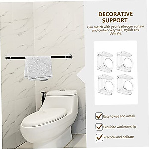 Tension Rod 20 pcs Tension Holder Retainer Curtain Rod Home Kitchen Racks Rods Office Drapery Rack Hotel Towel Support Brackets Clothing Hooks Multi Mounted Hanger Supplies and