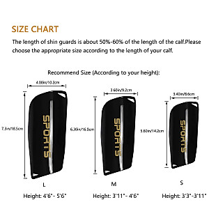 Soccer Shin Guards for Kids Youth, Shin Guard and Shin Guard Sleeves for Boys and Girls for Football Games EVA Cushion Protection Reduce Shocks and Injuries Black S