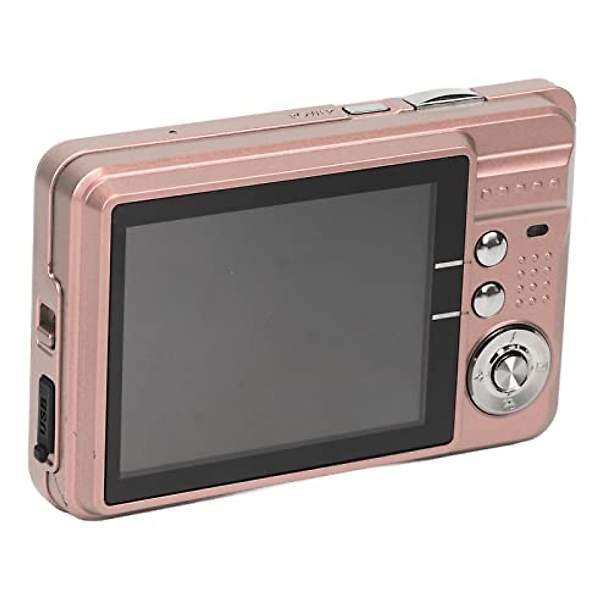 4K Digital Camera, 2.7in LCD Display, Vlogging Camera, 8X Zoom, 48MP, Rechargeable Mini Camera, with Fill Light, Anti Shake, for Photography Continuous Shooting (Pink)