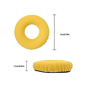 1 Pair Earpads Compatible with Sennheiser HD25 HD25-II HD25SP HD25SP-II Headphones Replacement Leather Soft Foam Ear Cushions Headset Repair Parts Black