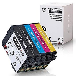 YoYoInk Remanufactured Ink Cartridges Replacement for Epson T220XL 220 XL (2 Black, 1 Cyan, 1 Magenta, 1 Yellow, 5-Pack) for Epson Printer WF-2750 WF-2760 WF-2630 XP-420 XP-320 XP-424 WF-2650 WF-2660