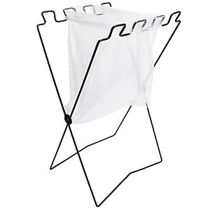 Tnfeeon Trash Rack, Foldable Trash Bag Holder Plastic Bag Shelf, Portable Garbage Bag Holder for Camping Picnic Kitchen Barbecue Accessory BBQ Supplies