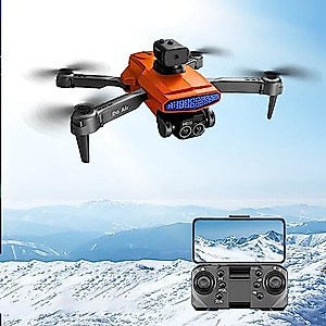 Drone With 4k Hd Fpv Camera,Quadcopter Folding Aerial Drone Wifi Remote Control Toy, Gift For Boys And Girls, With Altitude Hold Function Headless Mode Start Speed (Orange)