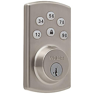 Weiser Ged1460x15 Satin Nickel Keypad Lock with SmartKey Re-Key Technology