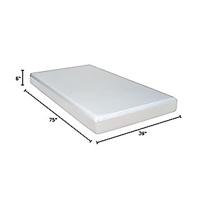 PRIMO Doze 6in Gel Memory Foam Mattress - Twin Size Bed in a Box - Cool & Breathable White Cover - Medium Comfort & Support - CertiPUR-US Certified Foam - Perfect For Kids, Bedroom, Bunk Beds