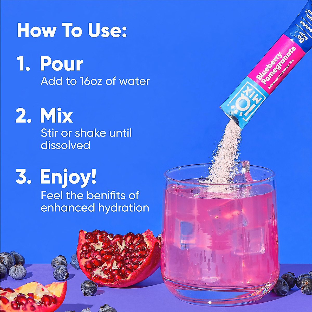 IQMIX Hydration Electrolytes Powder - Sugar-Free Drink Mix Packets - Rehydration and Recovery - Keto-Friendly with Magnesium L-Threonate, Lion's Mane, Potassium Citrate - Sampler Pack (8 Count)