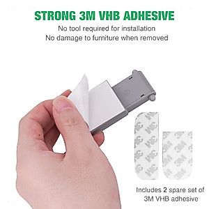 NiHome Child Proof Refrigerator Fridge Freezer Door Lock 2-Pack for Kids Safety, Child Proof Doorknob for Max 1" (25mm) Sealing Strip for Toddlers and Kids, No Tools or Drilling Need (Grey)