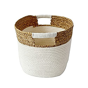 MICHAELS Large Natural & White Rope Basket by Ashland®