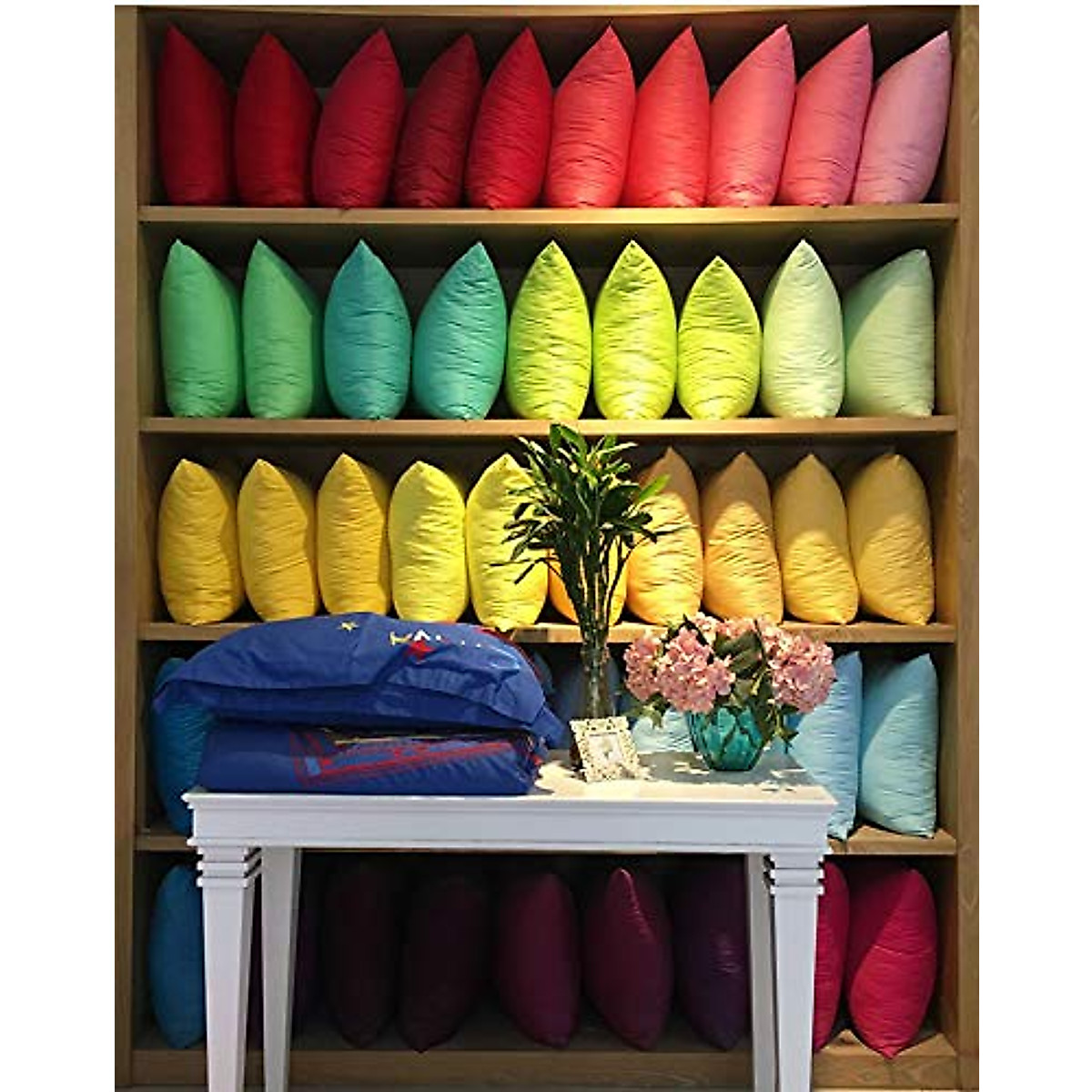 Thmyo 4-Pack 100% Cotton Comfortable Solid Decorative Throw Pillow Case Square Cushion Cover Pillowcase Sublimation Blank Christmas DIY Throw Pillow Covers for Couch Sofa(18x18 inch/ 45x45cm,Red)