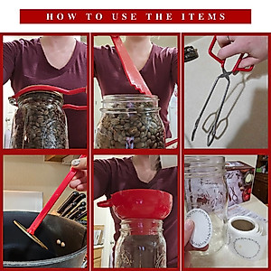 Canning Supplies Starter Kit | Canning For Beginners | Canning Kit | Canning Supplies Jar Wrench, Debubbler For Canning, Jar Lifter, Canning Tongs, Lid Lifter, Canning Funnel, Canning Labels