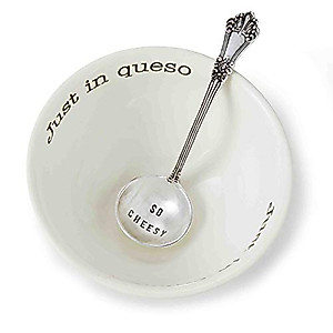 Mud Pie Just in Queso Dip Set, White