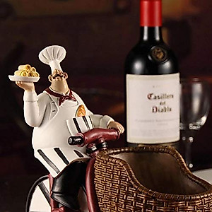 n/a European Chef Wine Rack Resin Crafts Western Restaurant Home Decorations Ornaments Kitchen Wine Cabinet Window