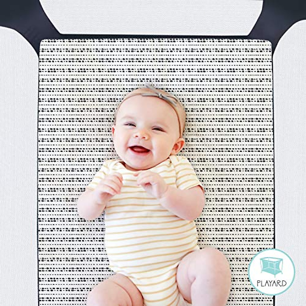 The Peanutshell Fitted Pack n Play, Playard, Mini Crib Sheets for Baby Boys or Girls | 2 Pack Set | Zoo Animals and Tribal Stripes