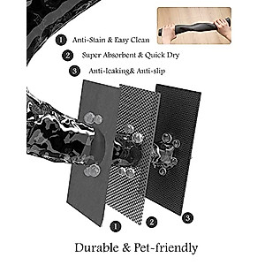Pet Feeding Mat-Absorbent Dog Mat for Food and Water Bowl-No Stains Quick Dry Dog Water Dispenser Mat-Dog Accessories Pet Supplies-Dog Water Bowl for Messy Drinkers