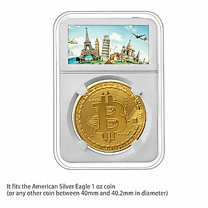 10Pack Coin Slab Display Holder Storage Case 38mm for Morgan,Peace,IKE Silver Dollar, 30 mm for JFK Half Dollar (38mm for Morgan Peace IKE Silver Dollar)