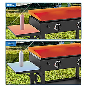 Wind Guard for Blackstone 22 Inch Griddle, Blackstone Griddle Accessories, Magnetic Stainless Steel Wind Screen, Compatible with Rear Grease Cup, Hood and Side Shelf