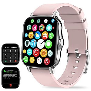 Smart Watches for Women (Answer/Make Call),IP68 Waterproof Smartwatch with Call and Text 1.7" Fitness Tracker for Android iOS Phones Health Watch with Sleep Tracker Sports Watch with Step Counter GPS