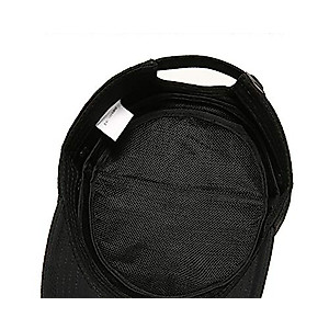 COOLSOME Military Hat Army Cap Basic Daily Wear Breathable Quick Dry Cadet Style (Black)