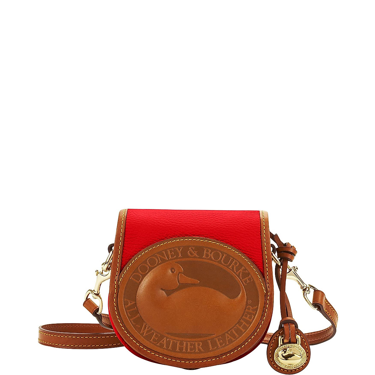 Dooney & Bourke Handbag, All Weather Leather 2 Duck Bag Crossbody - Red