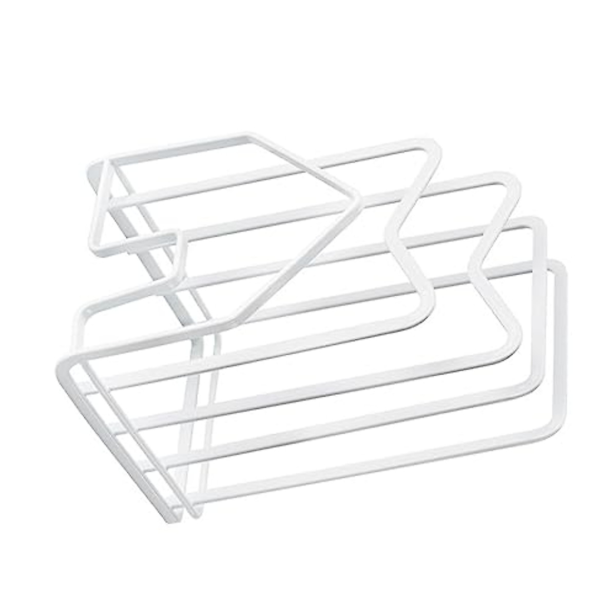 Chopping Board Organizer, Multifunctional Pot Pan Lid Stand Holder Iron Good Ventilation Kitchen Countertop Organizer, Chopping Board Storage Rack for Kitchen(Standard-White)
