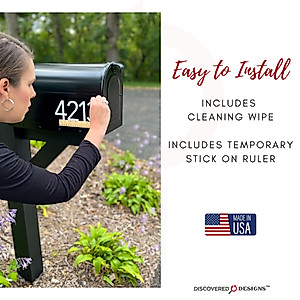 Discovered Designs – Premium Individual 3D Acrylic Mailbox Number – Self Stick – Long Lasting – Weatherproof – Made in USA (Black 4 inch, Number 9)