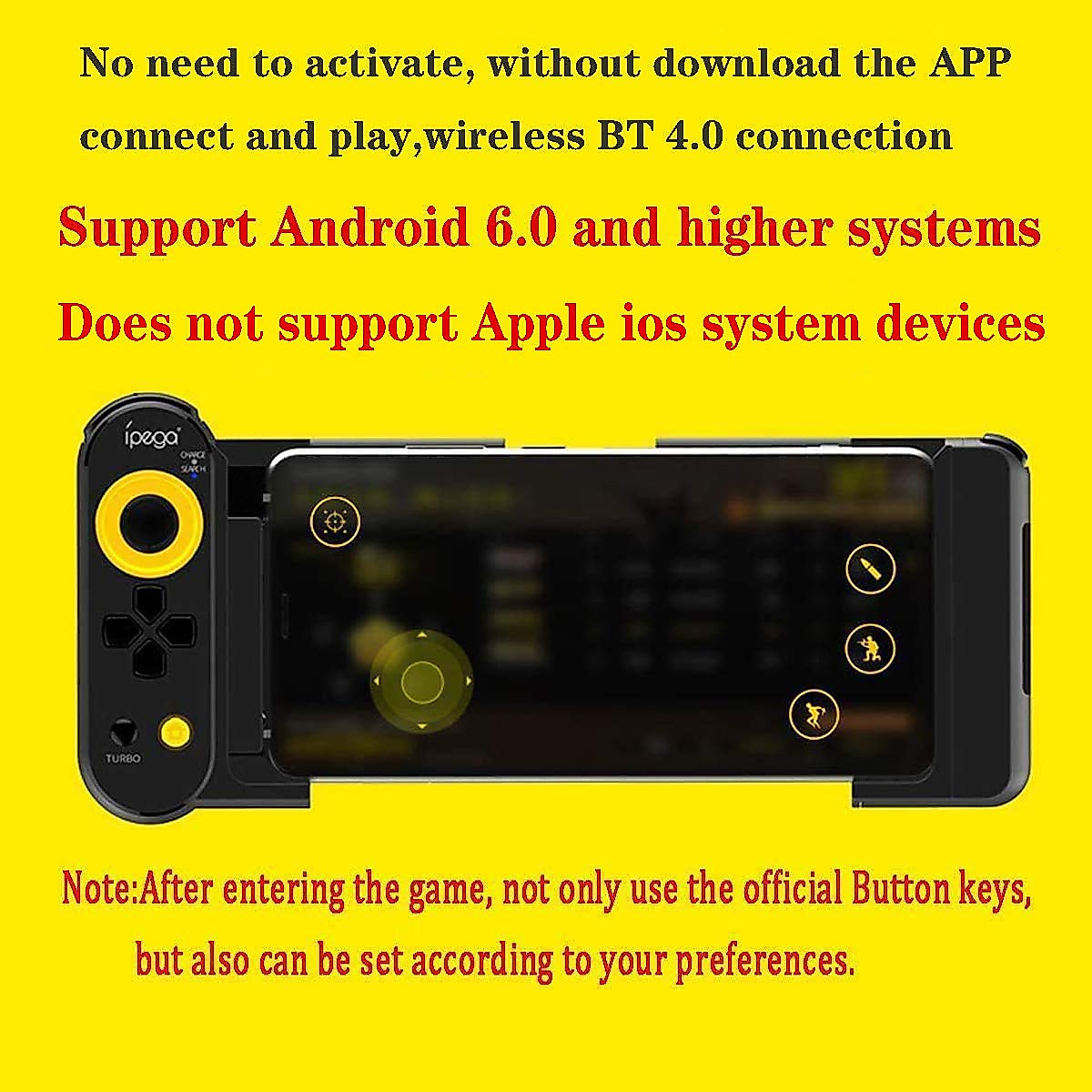 ipega-PG-9167 phone Wireless game controller for iPhone14/13/12/11/X,XR/ipad for Galaxy S23/S22/S21/S10+/ Note20/10,LG,one Plus,Android Smartphone Tablet (Android 6.0+ IOS13.0+MFI)