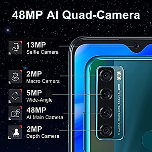 TCL 20 SE Android 11 Smartphone Unlocked Cell Phone 6.82” HD+ Display 4GB+128GB 5000mAh 48MP Quad Camera Dual Speakers Octa-Core US Verison 4G Compatible for AT&T T-Mobile (Aurora Green)